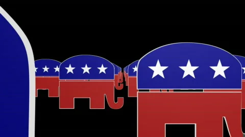 Republican symbol with Alpha animated lo... | Stock Video | Pond5