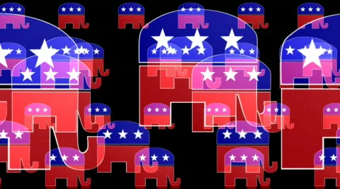Republican Symbol Looping Animated Backg... | Stock Video | Pond5