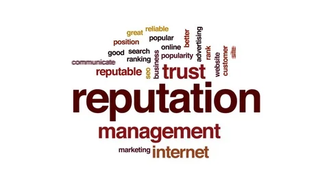 Reputation animated word cloud, text des... | Stock Video | Pond5