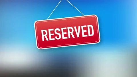 Reserved door sign, great design for any... | Stock Video | Pond5