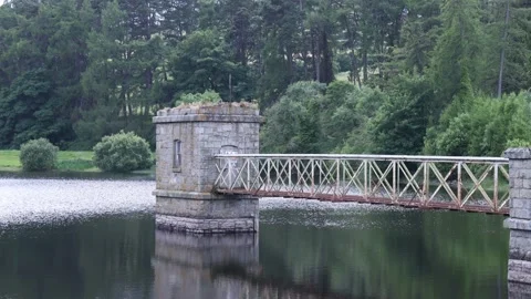 reservoir and pumphouse at Bohernabreena... | Stock Video | Pond5