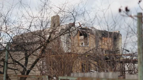 residential building, shell explosion, d... | Stock Video | Pond5