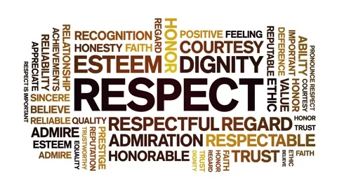 Respect animated word cloud,tag animatio... | Stock Video | Pond5