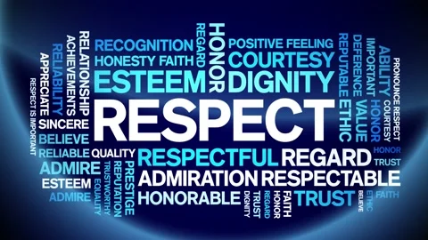 Respect animated word cloud,tag animatio... | Stock Video | Pond5