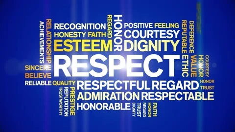 Respect animated word cloud,tag animatio... | Stock Video | Pond5