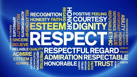 Respect animated word cloud,tag animatio... | Stock Video | Pond5