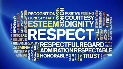 Respect animated word cloud,tag animatio... | Stock Video | Pond5