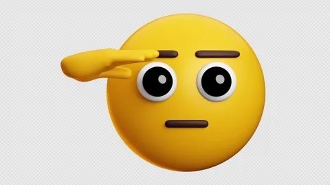 Respect pose, Saluting face emoji, 3d em... | Stock Video | Pond5