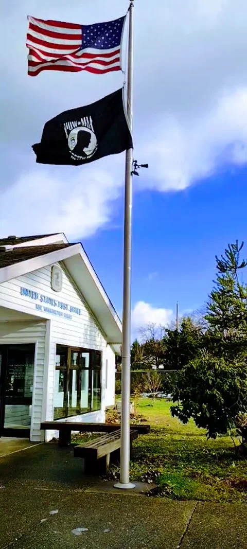 Respect shown American Flag flying with ... | Stock Video | Pond5
