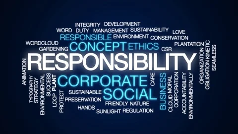 Responsibility animated word cloud. Kine... | Stock Video | Pond5