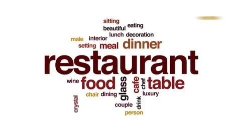 Restaurant animated word cloud, text des... | Stock Video | Pond5