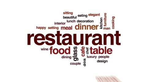 Restaurant animated word cloud, text des... | Stock Video | Pond5
