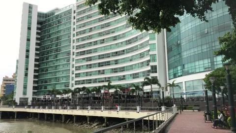 Restaurant area of Puerto Santa Ana, Gua... | Stock Video | Pond5