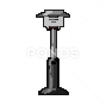 Restaurant heater gas game pixel art vector illustration: Royalty Free ...