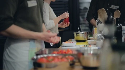 Restaurant Kitchen Countertop With a Lin... | Stock Video | Pond5