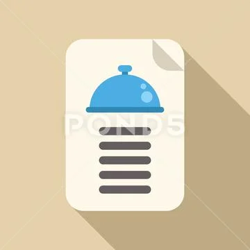 Restaurant menu icon showing food list for ordering ~ Clip Art #283581775