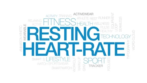 Resting heart-rate animated word cloud. ... | Stock Video | Pond5