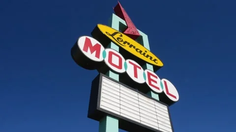 Restored Lorraine Motel Neon Sign - MLK ... | Stock Video | Pond5