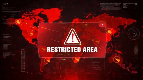 RESTRICTED Area Alert Warning Attack on ... | Stock Video | Pond5