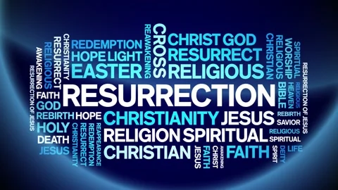 Resurrection animated word cloud,animati... | Stock Video | Pond5