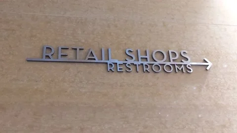Retail Shops Restrooms Signage | Stock Video | Pond5