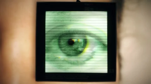 Retinal Scan Eye Scanner Vintage Style W... | Stock Video | Pond5