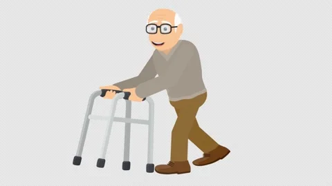 Retired people. Animation of a man with ... | Stock Video | Pond5