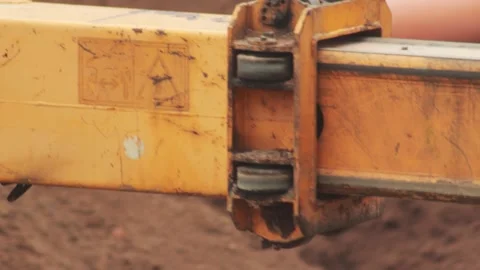 retractable telescopic boom mechanism in... | Stock Video | Pond5