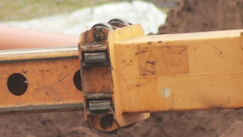 retractable telescopic boom mechanism in... | Stock Video | Pond5