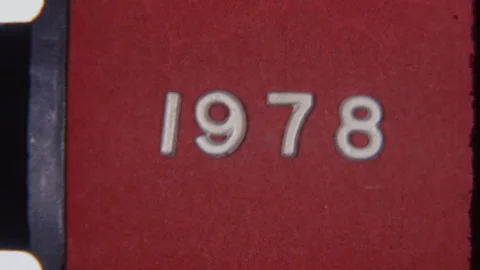 Retro 1978 Date On Red Film Leader With ... | Stock Video | Pond5