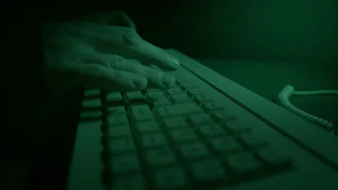 Retro 1980s Hacker Using Vintage Compute... | Stock Video | Pond5
