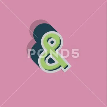 Retro 3D character from a fontset, vector illustration: Graphic #136089169