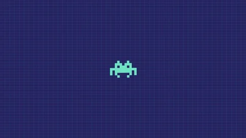 Retro 8-bit animation of virus spreading... | Stock Video | Pond5