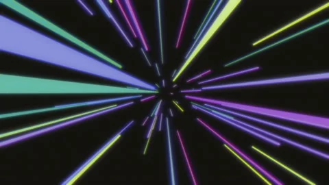 Retro 80s light speed jump animation wit... | Stock Video | Pond5