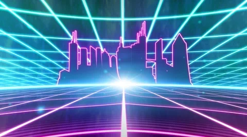 Retro 80s VHS tape video game intro land... | Stock Video | Pond5