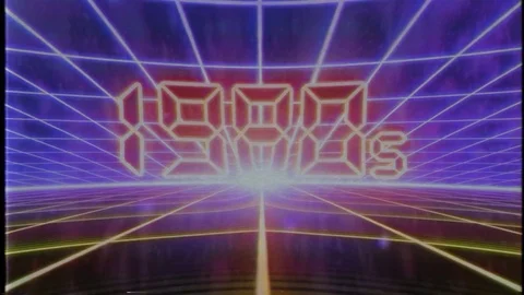 Retro 80s VHS tape video game intro land... | Stock Video | Pond5