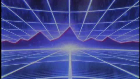 Retro 80s VHS tape video game intro land... | Stock Video | Pond5