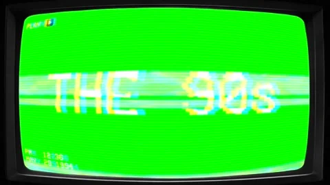 Retro 90s TV Effect Green Screen Overlay... | Stock Video | Pond5