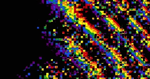 Retro abstract Wave rainbow animation, l... | Stock Video | Pond5