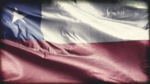 Retro aged Chile flag waving on the wind... | Stock Video | Pond5