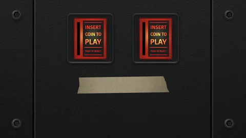Retro Arcade Coin Slot Background With B... | Stock Video | Pond5