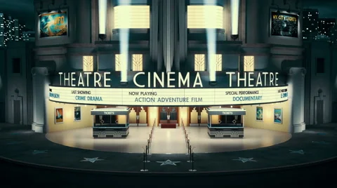 Retro Cinema Entrance Stock Videos – Royalty-Free HD & 4K Videos | Pond5