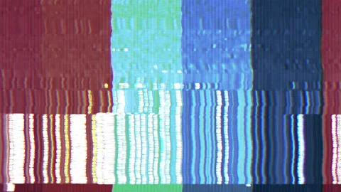 Retro Color Tv Bars Vhs Glitch VJ Loop | Stock Video | Pond5