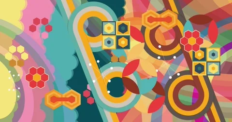 Retro colorful 70s awesome background | Stock Video | Pond5