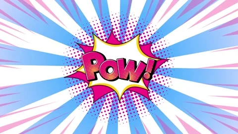 Retro Comic POW! Background Animation | Stock Video | Pond5