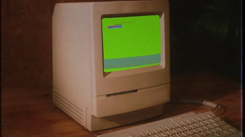 Vintage Computer Green Screen Stock Footage ~ Royalty Free Stock Videos ...