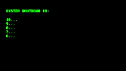 Retro Computer System Countdown Timer An | Stock Video | Pond5