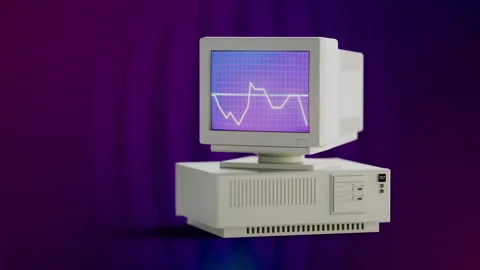 Retro computer. Time to Upgrade - Old pc... | Stock Video | Pond5