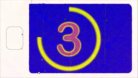 Retro countdown from five on vintage fil... | Stock Video | Pond5