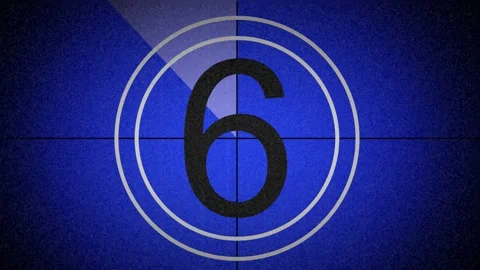 Retro countdown, old movie countdown, bl... | Stock Video | Pond5
